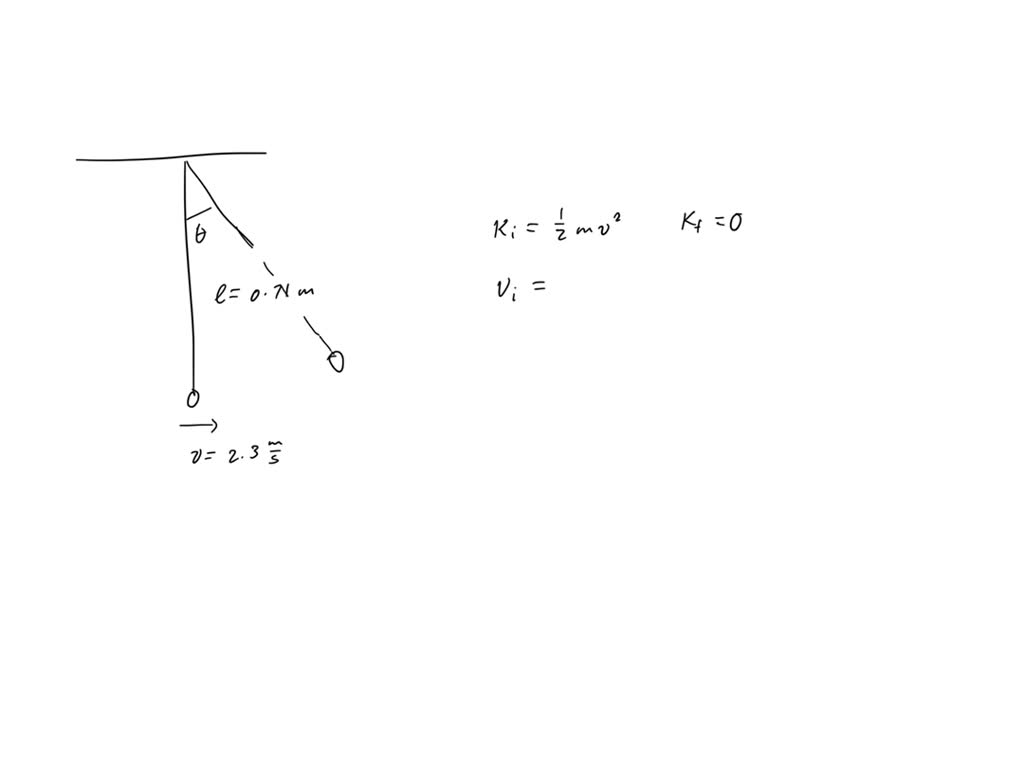 A pendulum consists of a small object hanging from the ceiling at the ...