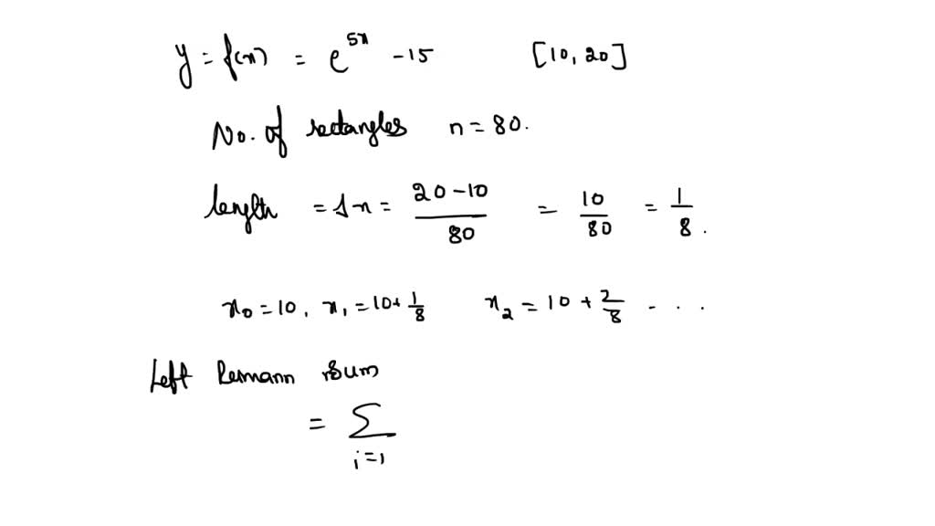 SOLVED: Use the Left and Right Riemann Sums with 80 rectangles to estimate the (signed) area ...