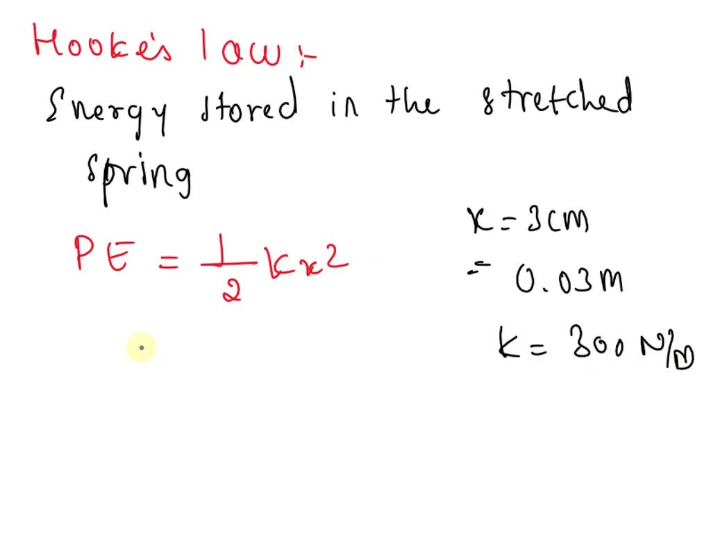 SOLVED: A spring is compressed by 3 cm. Calculate the energy stored in ...