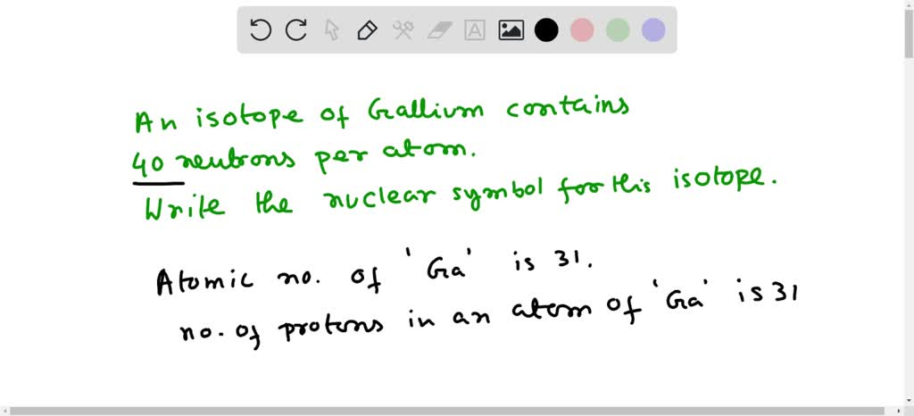SOLVED: Give the nuclear symbol for the isotope of gallium, Ga, that ...
