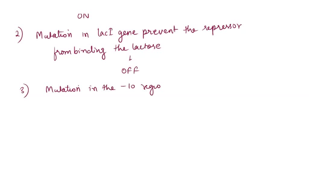 SOLVED: Select all predicted effects from a mutation in the multimerization domain of Lac ...