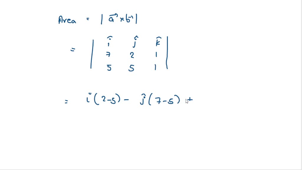 Find the area of the parallelogram with sides a 7i + 2j + k and b = 4i ...