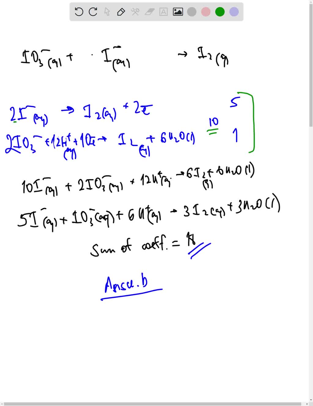 SOLVED: The following reaction occurs in basic solution: H2O(aq) + MnO4–(aq) + ClO–(aq) → MnO2(s ...