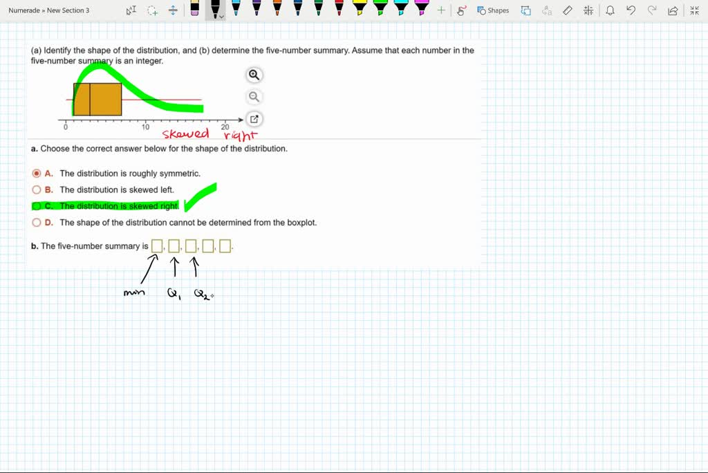SOLVED: '(a) Identify the shape of the distribution, and (b) determine ...
