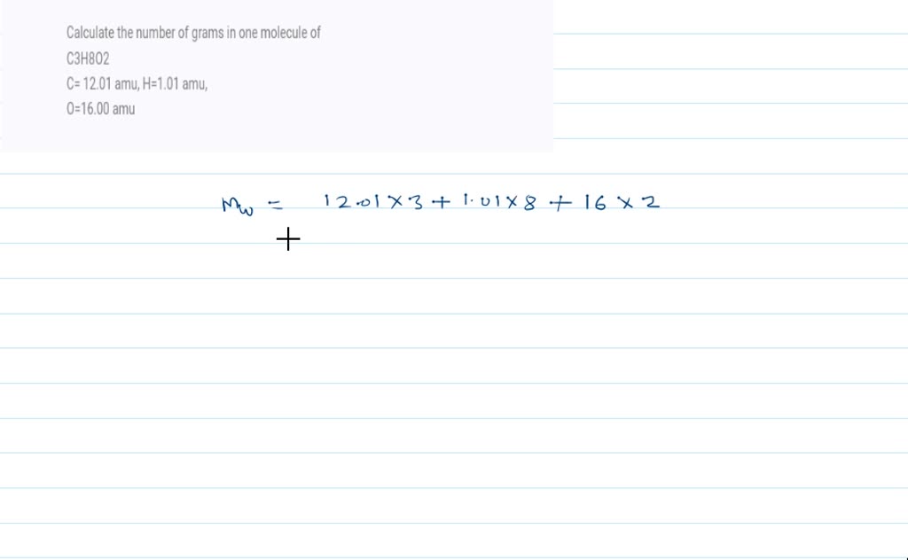SOLVED: Calculate the Molecular Weight for CHsCOOH point) Oxygen-16 amu ...