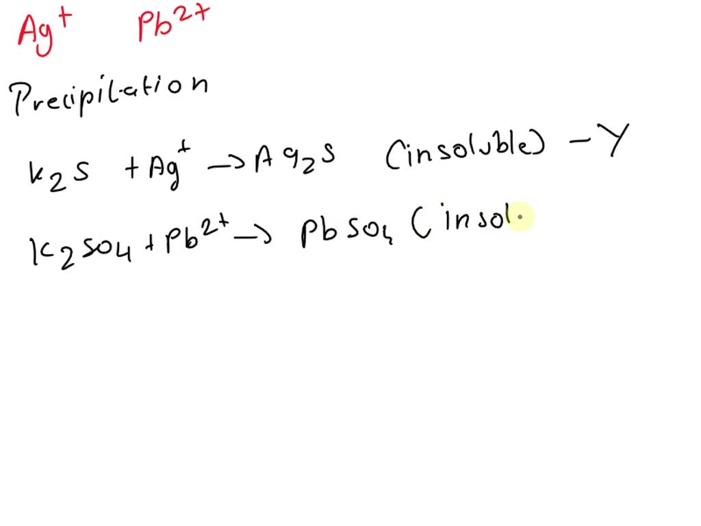 SOLVED: In the laboratory, you are given the task of separating Ag+ and ...