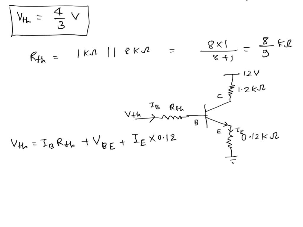 Solved Q4 The Parameters Of The Transistor Shown Are F 150 Vbe 0 7 V And Vce Sat 0 3