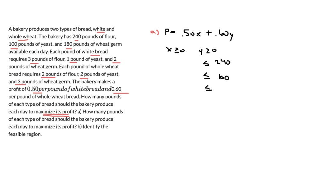A bakery produces two types of cakes: chocolate and vanilla. Each ...