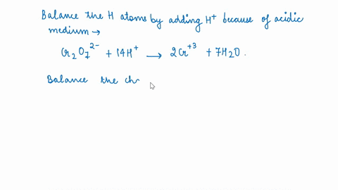 SOLVED: Balance the following redox reactions in acidic solution. (4 ...