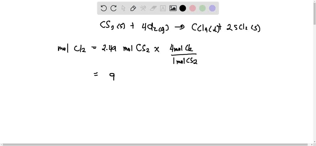 SOLVED: When carbon disulfide reacts with chlorine, carbon ...