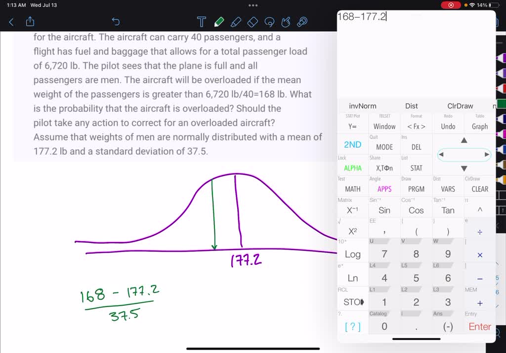 SOLVED: Before every flight, the pilot must verify that the total ...