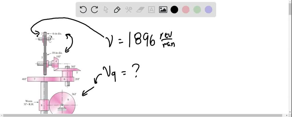 SOLVED: The mechanism train shown consists of an assortment of gears ...