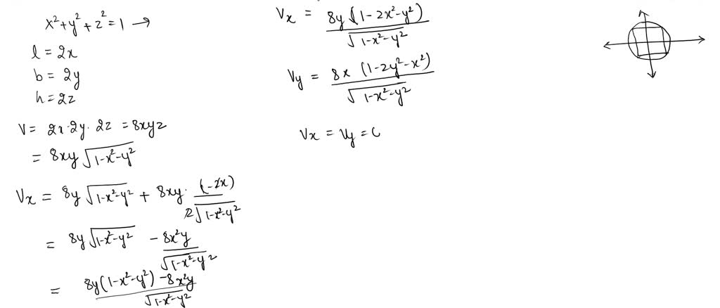 SOLVED: Rectangular box of largest volume in a sphere Find the dimensions of the closed ...