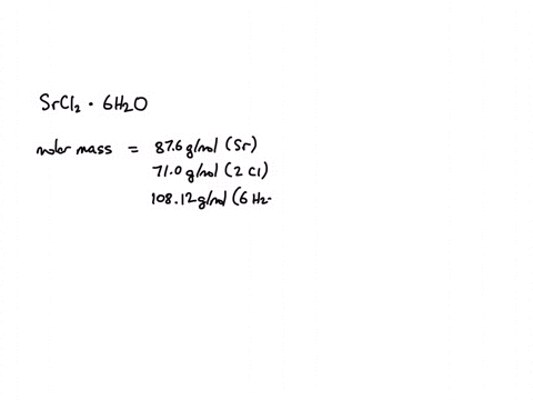 Calculate the percentage (by mass) of water in the following...