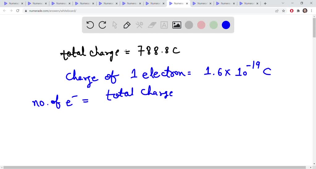 How many electrons were transferred if the total charge of a process is ...