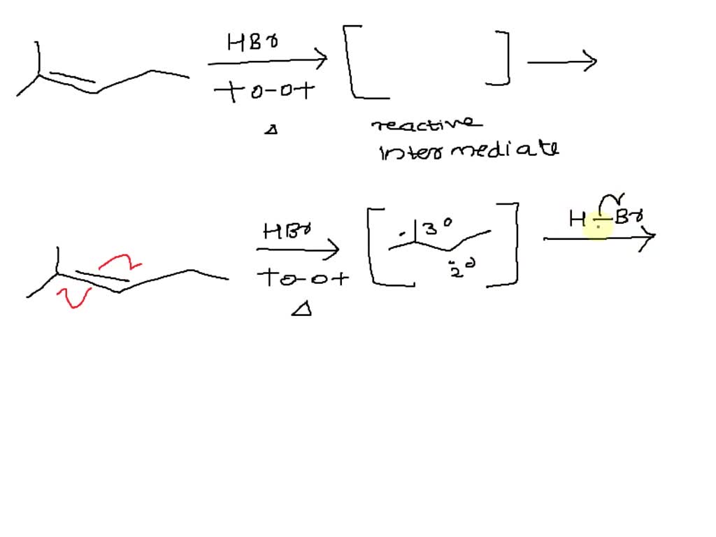 SOLVED: Draw the reactive intermediate derived from the starting alkene ...