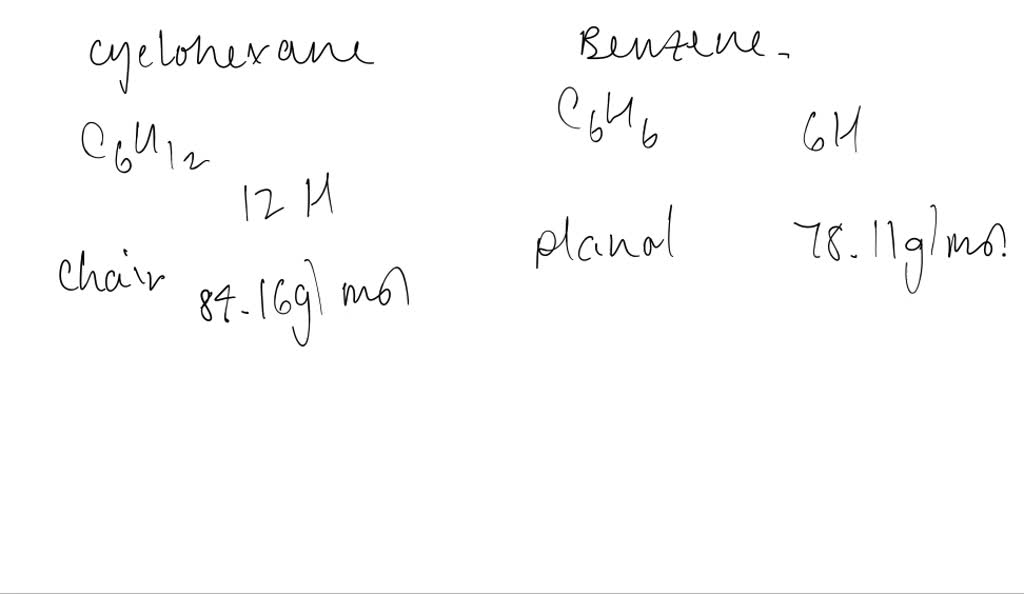 SOLVED: Benzene and cyclohexene are both unsaturated hydrocarbons ...
