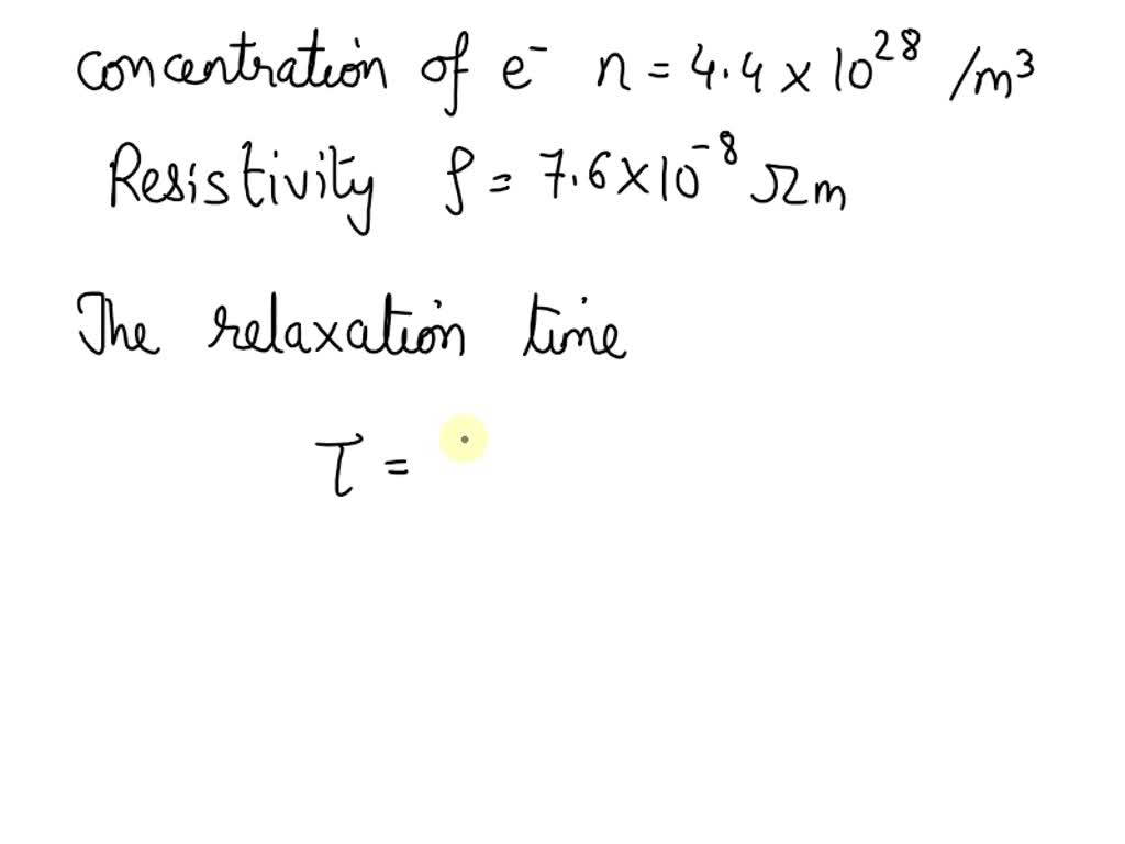 Solved Calculate The Mean Time Between Collisions For A Material That