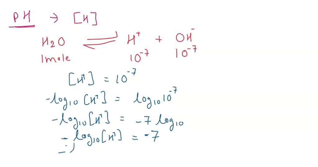 SOLVED: pH is measured on a logarithmic scale; meaning that a decrease ...