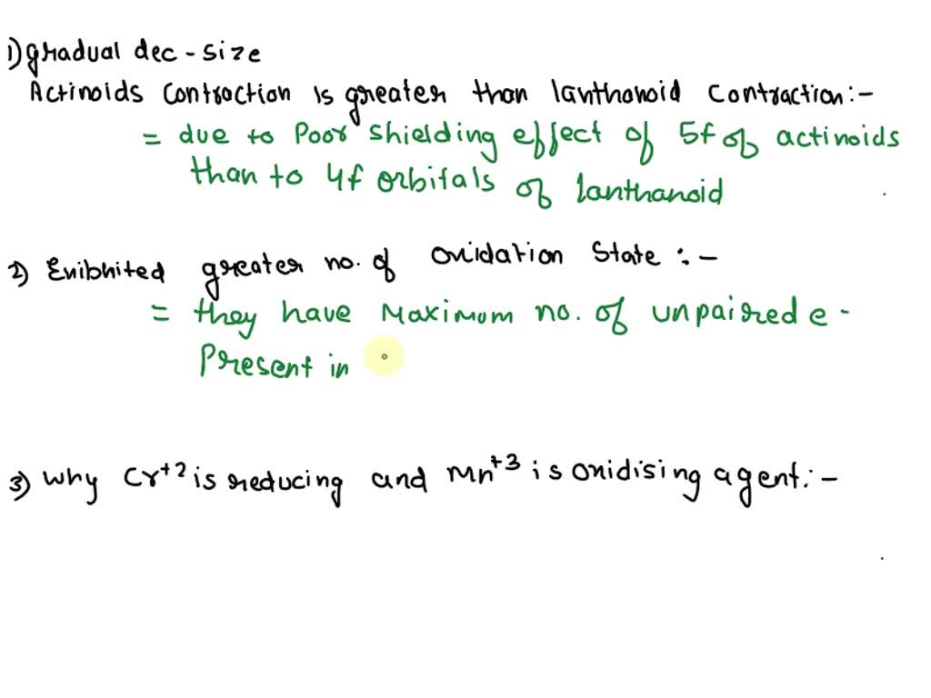 SOLVED: Give an explanation for each of the following observations: (i ...