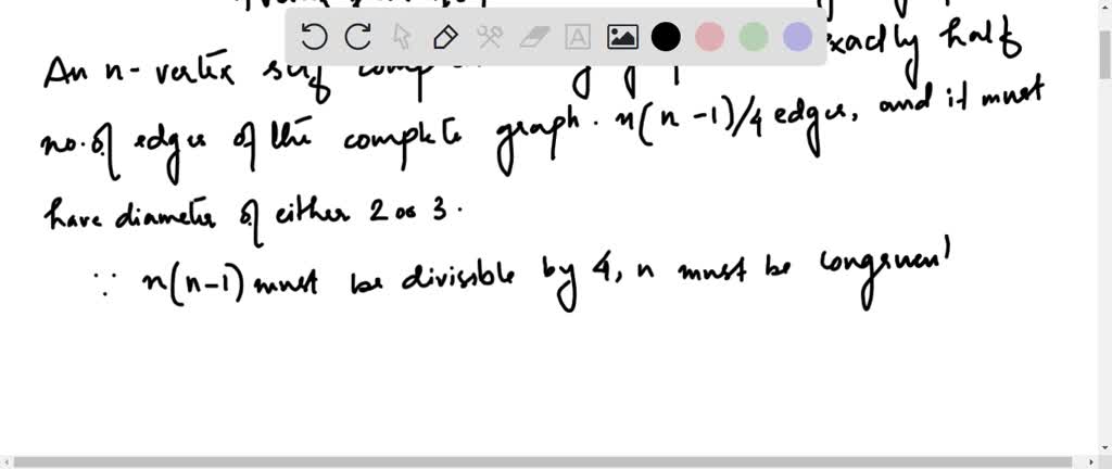 Solved Draw A Graph On 20 Vertices That Is Self Complementary Draw Its Complement And Label It