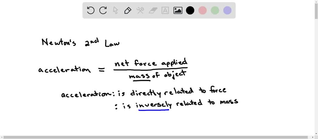 SOLVED: At constant force, acceleration varies (directly, inversely) with mass. When subjected ...