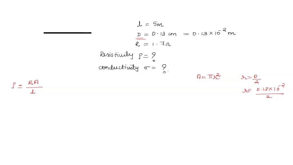 SOLVED: A manganin wire of lenght 5m, diameter 0.13 cm has a resistance ...