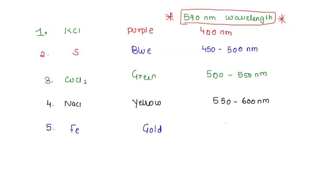 1.KCl 2.5 3. CuCl2 4.NaCl 5.Fe 6CaCl2 7.SrCl2 8LiCl purple blue green ...