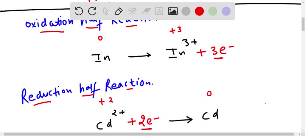 SOLVED: Write a balanced overall reaction from these unbalanced half ...