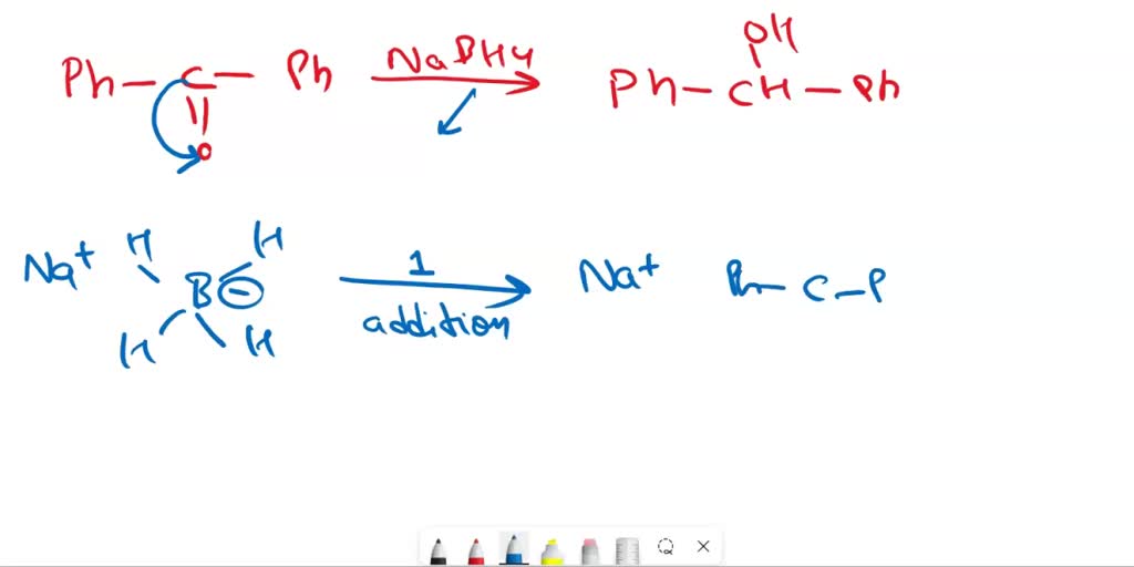 SOLVED: Propose a mechanism for the reduction of diphenyl ketone ...