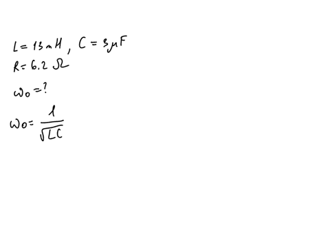 a series rlc circuit with l 10 mh c 2 f and r 5 is driven by a ...