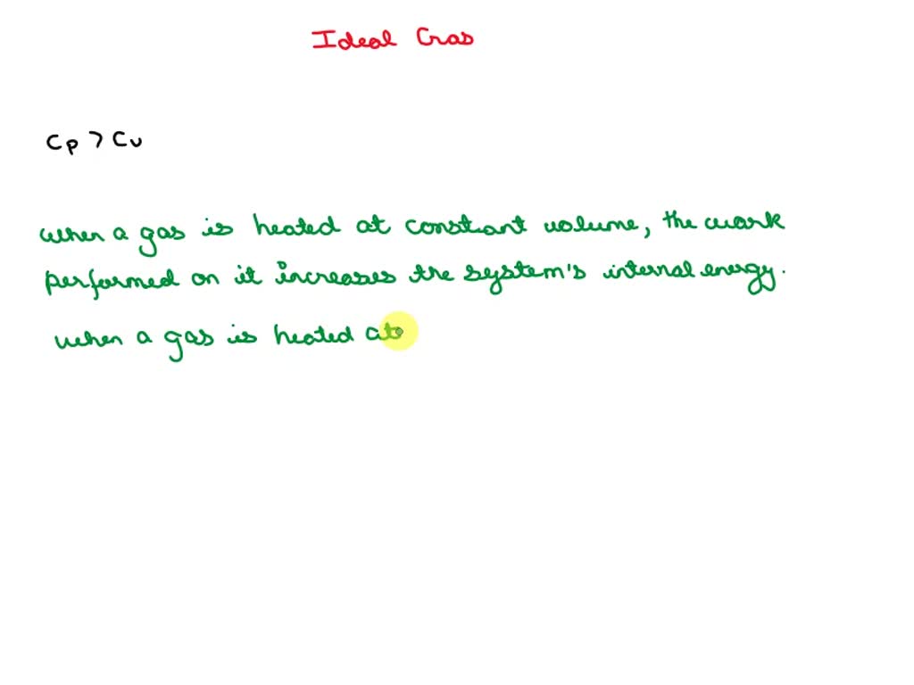 what is the relationship between cv and cp with ideal gases