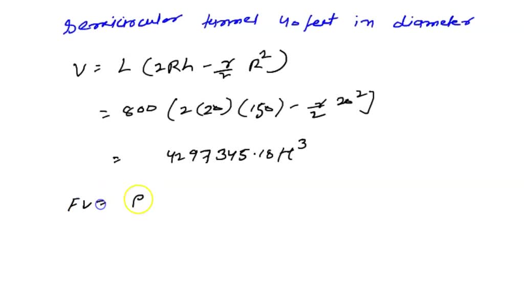 SOLVED: A semicircular tunnel 40 feet in diameter will be constructed ...
