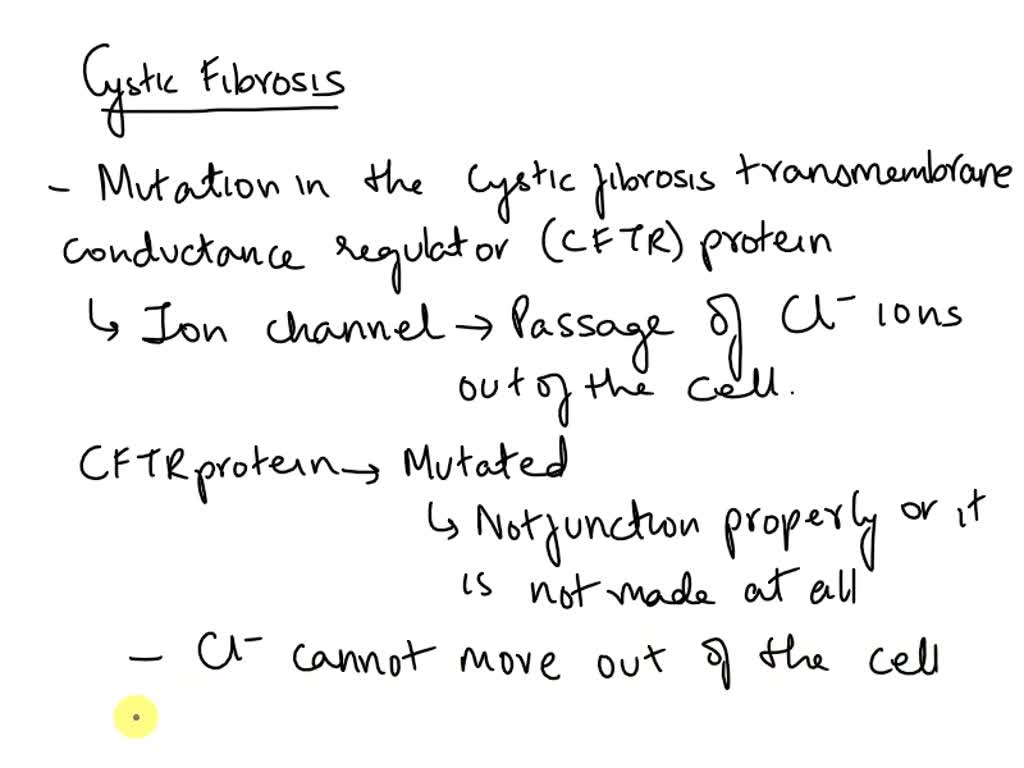 SOLVED: Cystic fibrosis is caused by a mutant allele that produces a ...