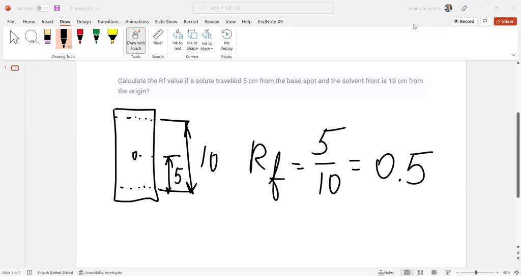 Solved Calculate The Rf Value If A Solute Travelled 5 Cm From The Base Spot And The Solvent