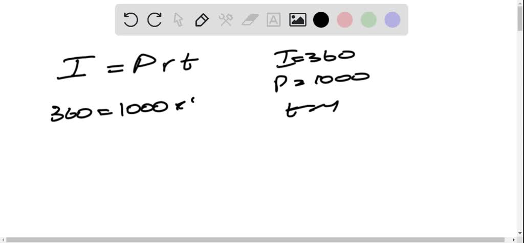 SOLVED: Use the simple interest formula | = Prt and elementary algebra to find the missing ...