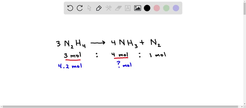 SOLVED: According to the balanced reaction below, calculate the moles of NH3 that form when 4.2 ...