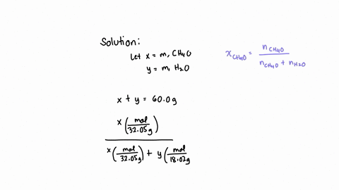 In a 600 g aqueous solution of methanol ch4o the mole...