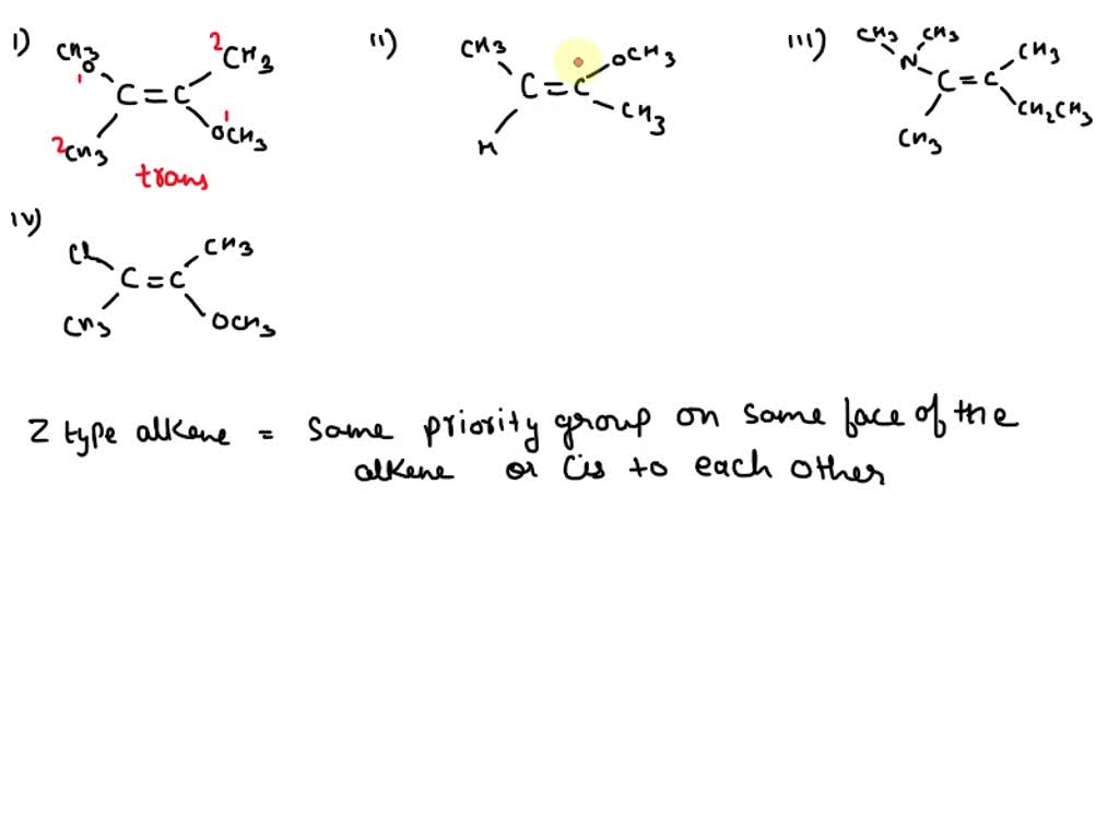 SOLVED: which alkene is a z isomer Which alkene is a Z isomer? OCH DA ...
