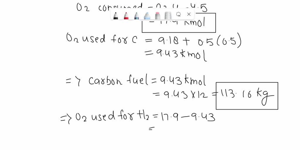 SOLVED: Orsat analysis of exhaust gas from burning of fuel oil with 78. ...