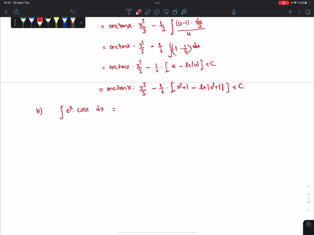 SOLVED: CHAPTER Integration by parts, Trigonometric Integrals, Integration involving Inverse ...