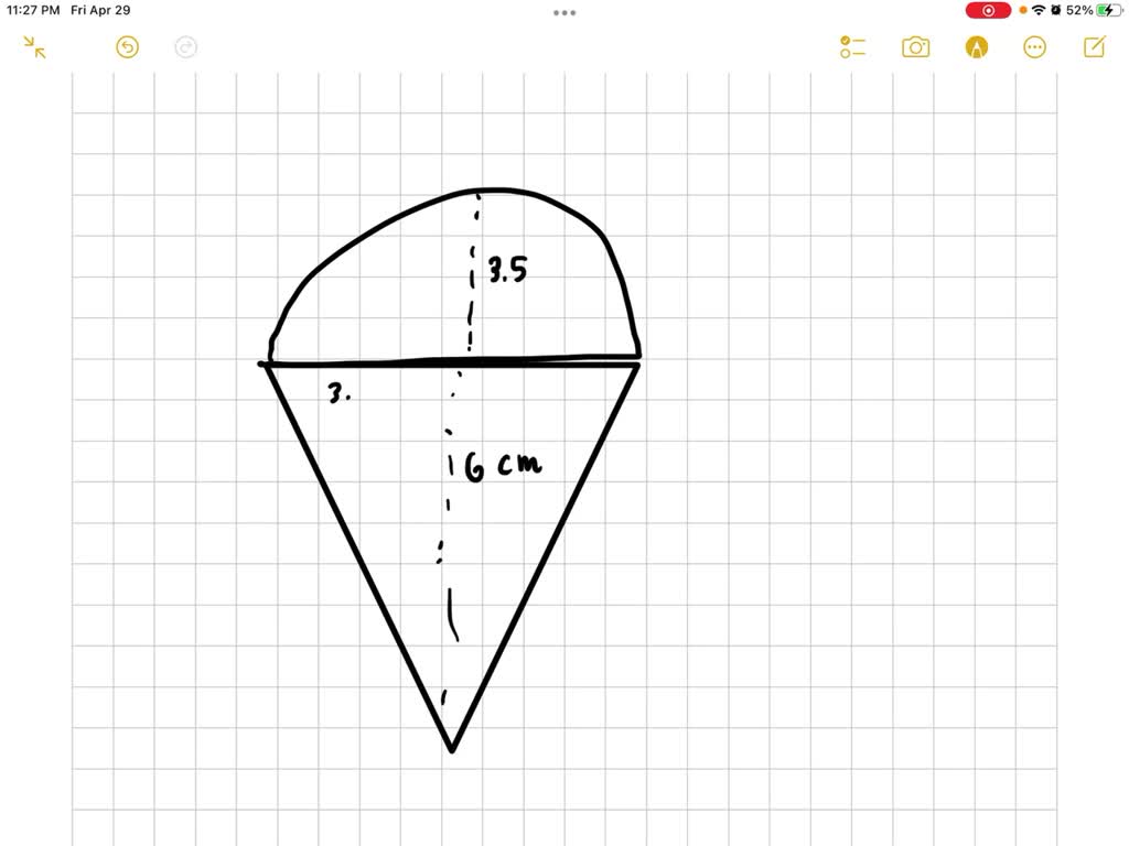 SOLVED: A solid is in the shape of a cone surmounted on a hemisphere ...