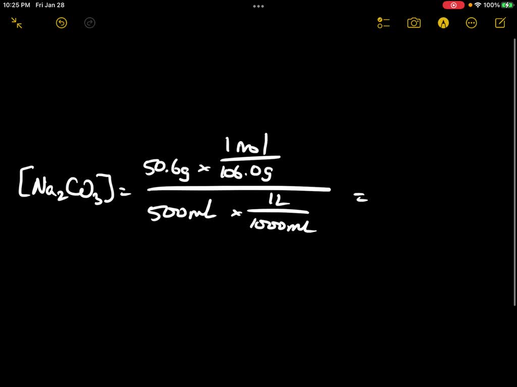 SOLVED: A solution of sodium carbonate, Na2CO3, is prepared by dissolving 25 grams of sodium ...