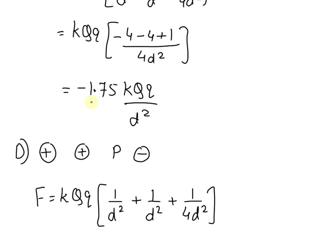 SOLVED: Given below are arrangements of three fixed electric charges in each figure. Each point ...