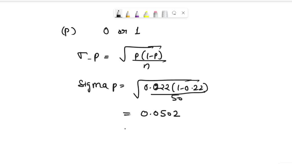 SOLVED: 5S 3.23. A random sample of 50 units is drawn from a production ...