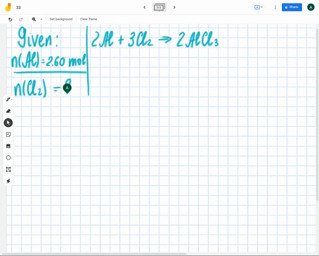 SOLVED: The formation of aluminum chloride can be described by the ...