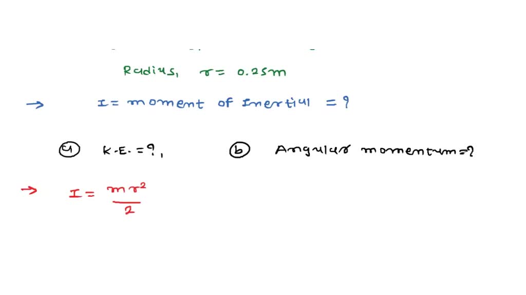 SOLVED: A solid cylinder of mass 20 kg rotates about its axis with ...