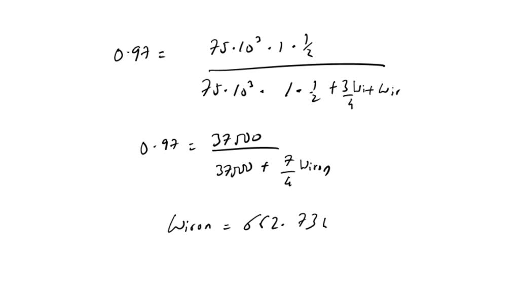 SOLVED: The full load copper loss of a 75 kVA single-phase transformer ...