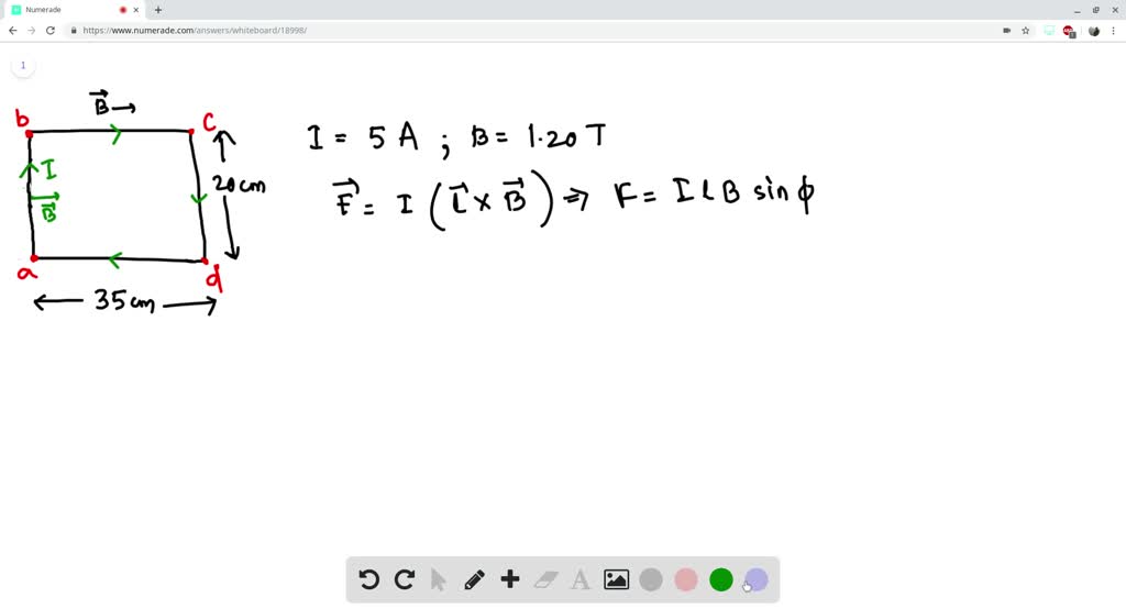 SOLVED: The 20.0 cm × 35.0 cm rectangular circuit shown in Fig. E27.41 ...