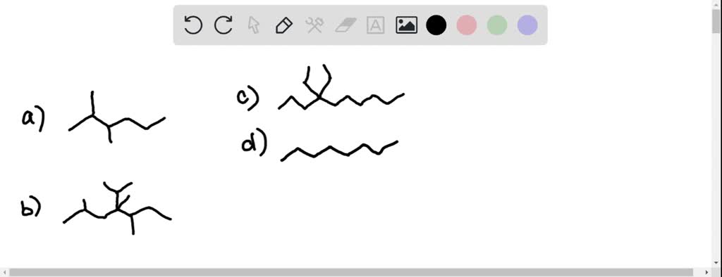 SOLVED: Draw the structure of each of the following compounds: 2,3-dimethylhexane 4-isobutyl-2,5 ...
